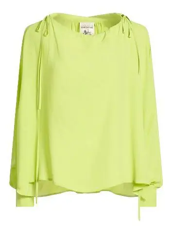 SEMICOUTURE Acetate And Silk Top - Green