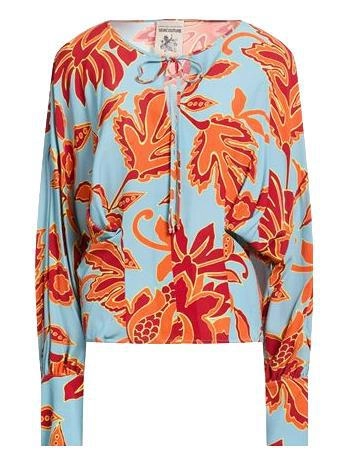 SEMICOUTURE Floral Print Viscose Top - Light Blue