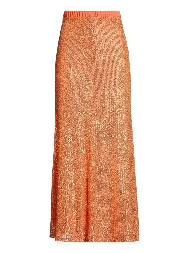 BABYLON Midi Skirt With Sequins - Orange
