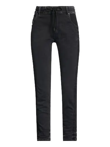 DIESEL® Cotton-blend Skinny Jeans With Leather Trims - Black