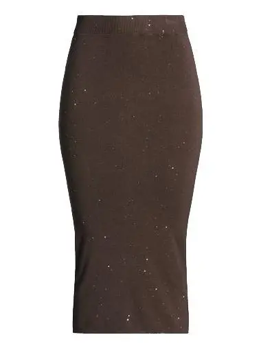 HAVEONE Midi Pencil Skirt - Brown