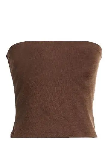 HAVEONE Knitted Tube Top - Brown