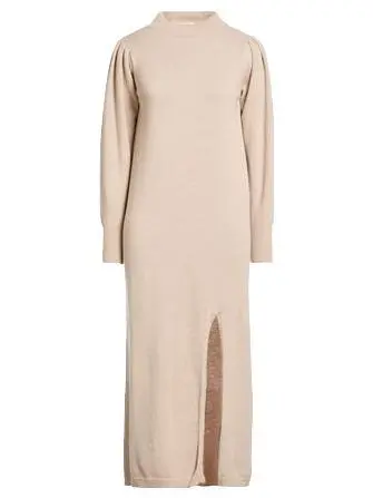 REBEL QUEEN BY LIU •JO Midi Knit Dress - Beige