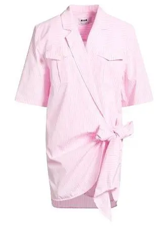 MSGM Mini Striped Shirt Dress - Pink