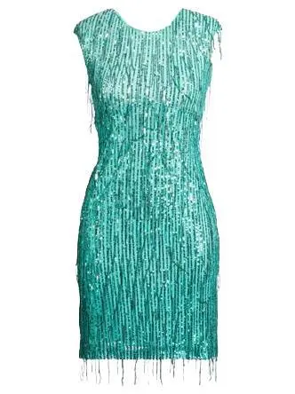 LIU •JO Mini Dress With Sequins - Green