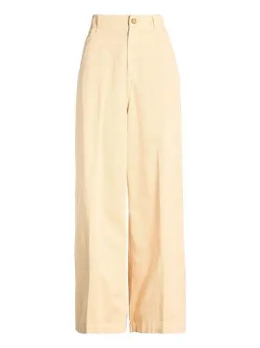 ALYSI Wide-leg Gabardine Pants - Beige