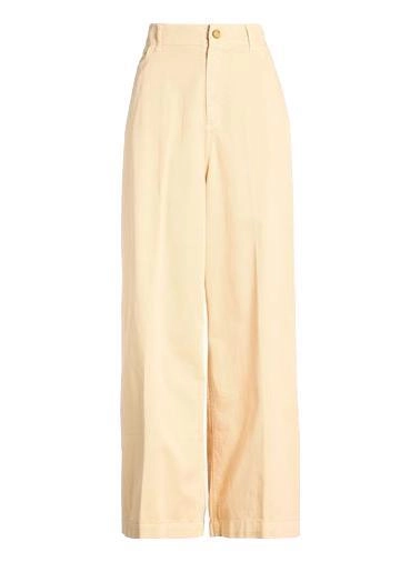 ALYSI Wide-leg Gabardine Pants - Sand