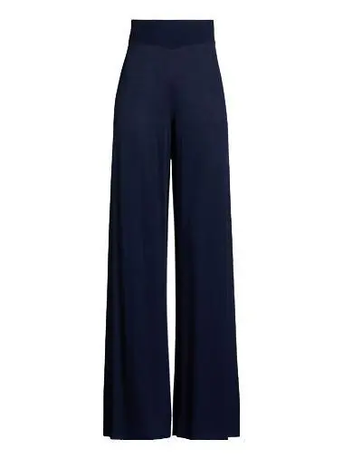 KONTATTO Wide-leg Knit Pants - Blue