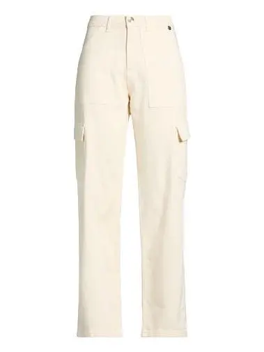 REBEL QUEEN BY LIU •JO Cotton Blend Cargo Pants - White