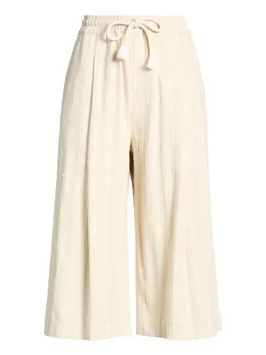 LE STREGHE Jacquard Striped Culottes - Beige