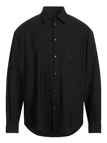 LANEUS Shirt Size Virgin Wool, Elastane - Black