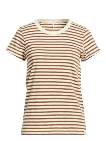 Rag & Bone Printed Striped Jersey T-shirt - Brown