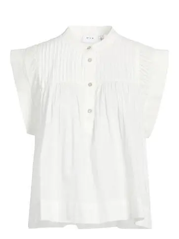 VILA Top Organic Cotton - White