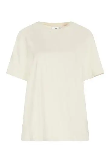 VILA T-shirt In Cotton And Recycled Cotton - White