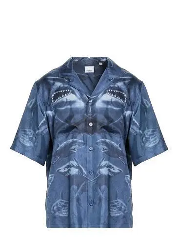 Burberry Shirt Size Silk - Navy