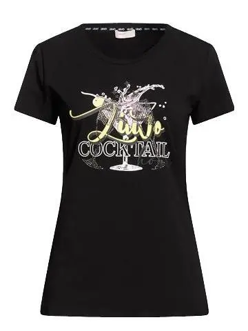 Liu Jo Printed T-shirt With Metallic Trim - Black