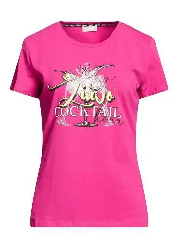 Liu Jo Printed T-shirt With Metallic Trim - Pink