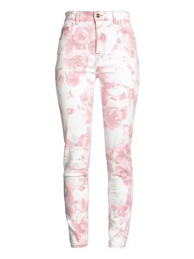 BLUGIRL Floral Print High-waisted Jeans - Pink