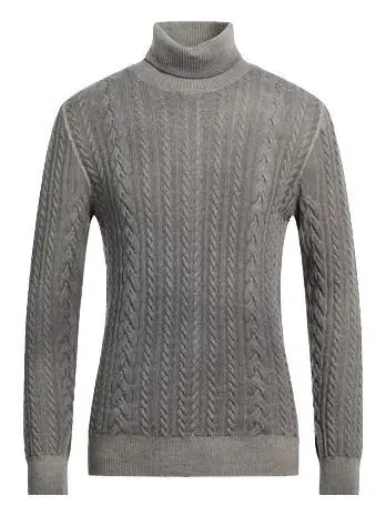 MASQ Turtleneck Cable-knit Wool Sweater - Grey
