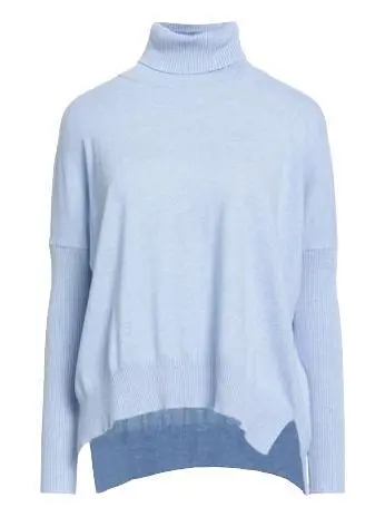 MESSAGERIE Cashmere Turtleneck Sweater - Blue
