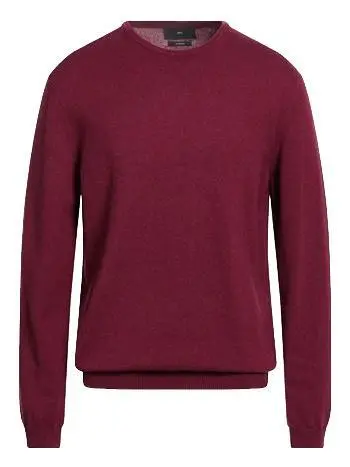 LIU •JO MAN Long Sleeve Crewneck Cashmere And Silk Sweater - Red