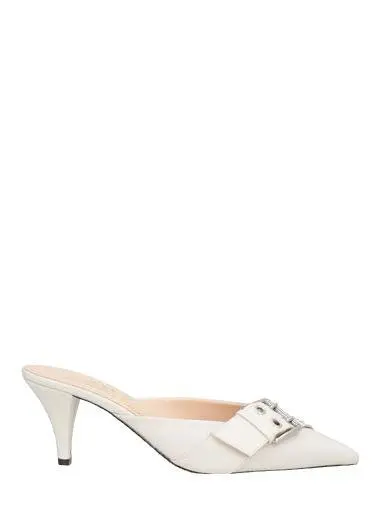 J.A.P. JOSE ANTONIO PEREIRA Leather Mules - White