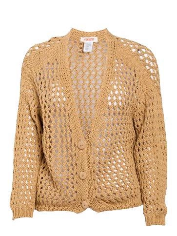 KONTATTO Open-knit Cardigan - Camel
