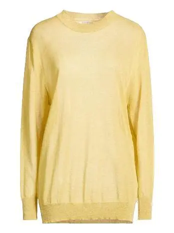 LE STREGHE Knitted Metallic Fiber Sweater - Yellow