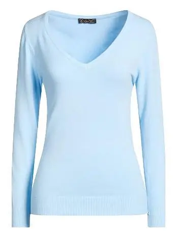 ALV BY ALVIERO MARTINI Knitted V-neck Sweater - Blue