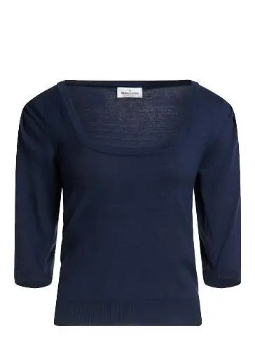REBEL QUEEN BY LIU •JO Knitted Sweater - Navy