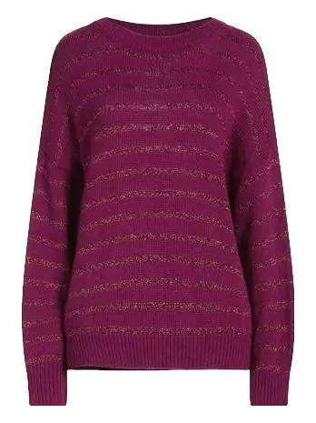 REBEL QUEEN BY LIU •JO Striped Crewneck Sweater - Pink
