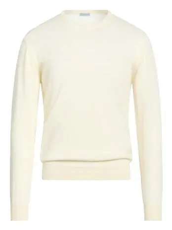 HERMAN & SONS Solid Crewneck Virgin Wool Sweater - White