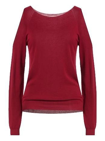 KONTATTO Knit Viscose Blend Sweater - Brick