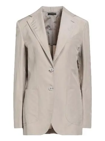 Brioni Single-breasted Blazer In Silk And Linen - Beige