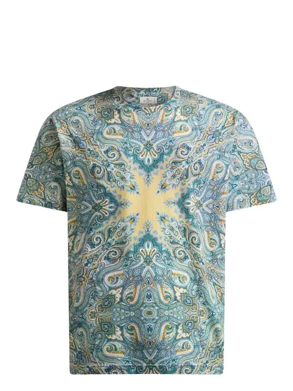 Etro Paisley-print T-shirt - Blue