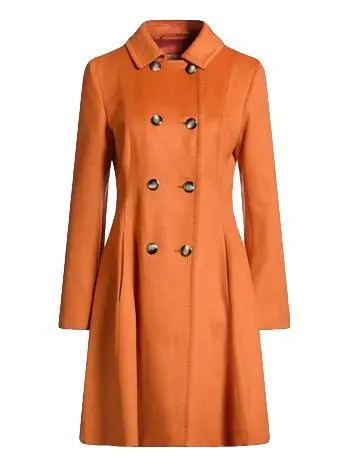 Herno Cashmere Double-breasted Coat - Orange