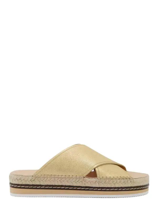 ODISSI Lily Criss-cross Espadrilles - Gold