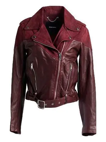 DIESEL® Leather Biker Jacket - Red