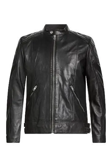 DIESEL® Leather Quilted Jacket - Black