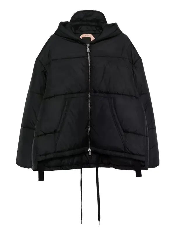 N°21 Hooded Puffer Jacket - Black