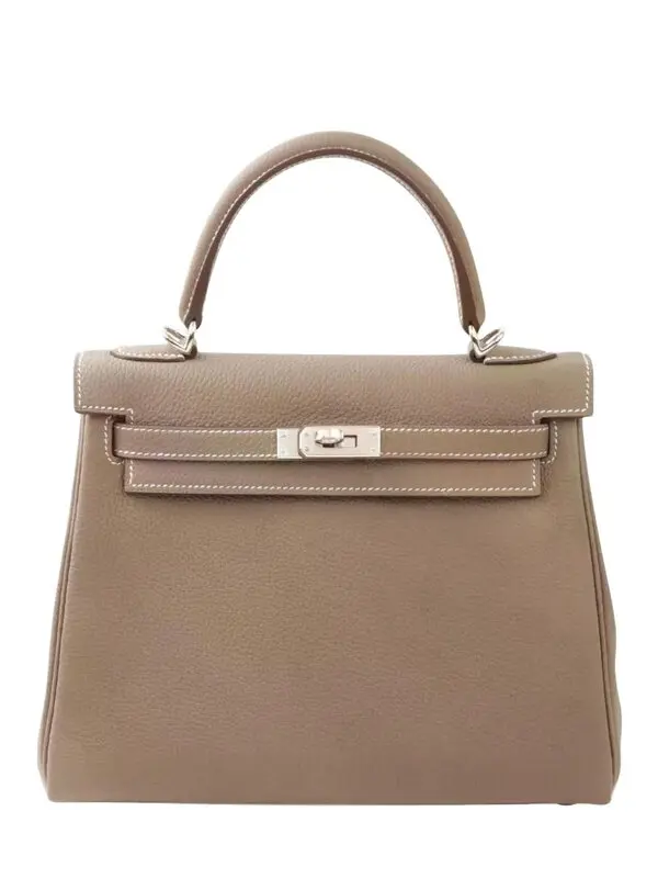 Hermès 2025 Kelly Retourne Leather Bag - Neutrals