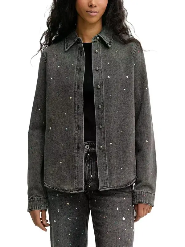 Miss Sixty Embellished Shirt - Grey