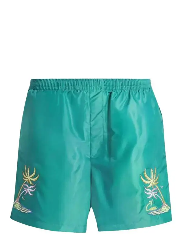 Casablanca Embroidery Swim Shorts - Green