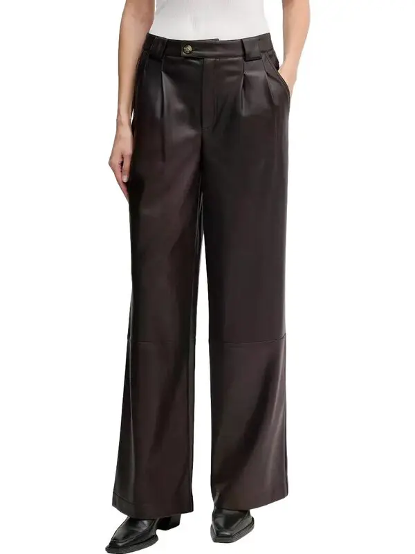 OUI Pleated Trousers - Brown