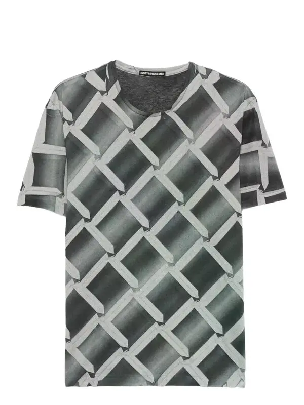 Issey Miyake Printed T-shirt - Grey