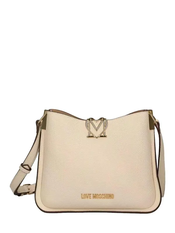 Moschino Logo-buckle Crossbody Bag - Neutrals