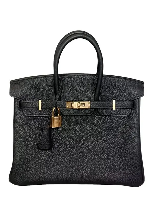 Hermès 2023 Birkin Calf Leather Handbag - Black
