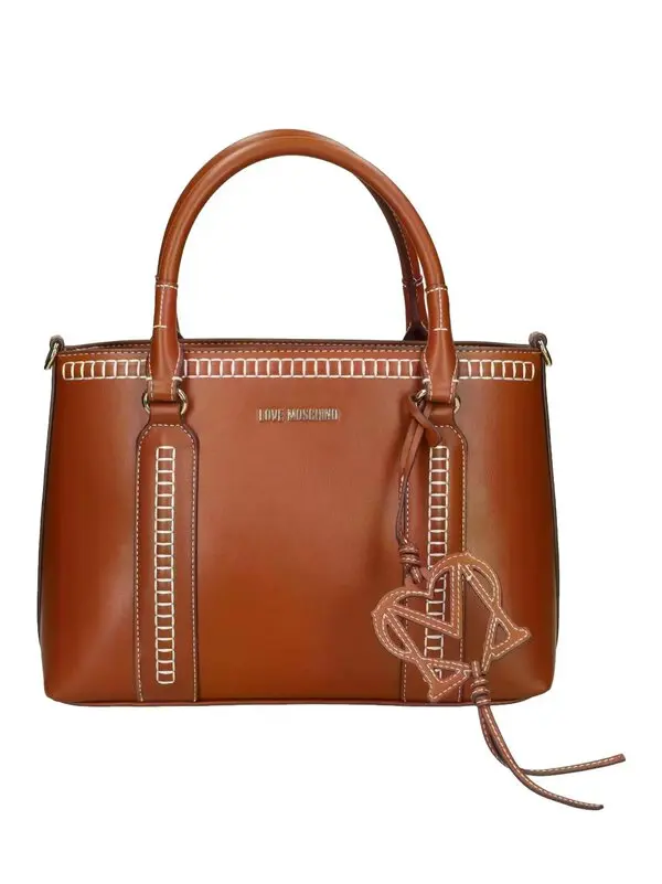 Moschino Heart-charm Tote - Brown