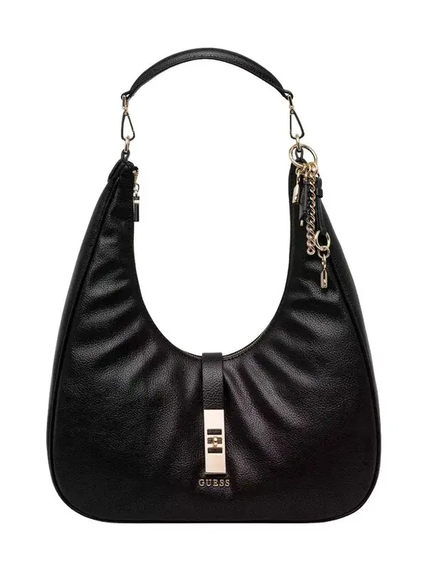 Guess Charm-detail Shoulder Bag - Black