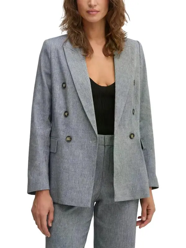 OUI Double-breasted Blazer - Blue